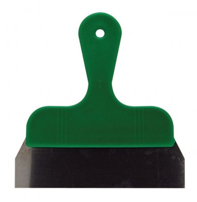 Plastic Green Handled Scraper with Stainless Steel Blade pigeons.co.uk