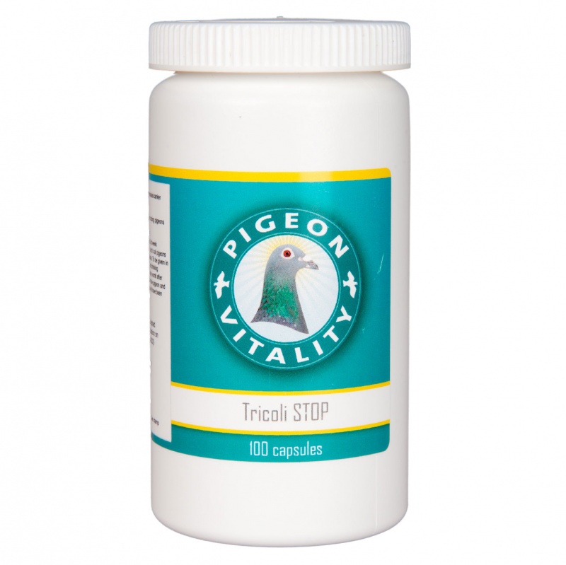 Pigeon-Vitality Tricoli Stop 100 capsules pigeons.co.uk