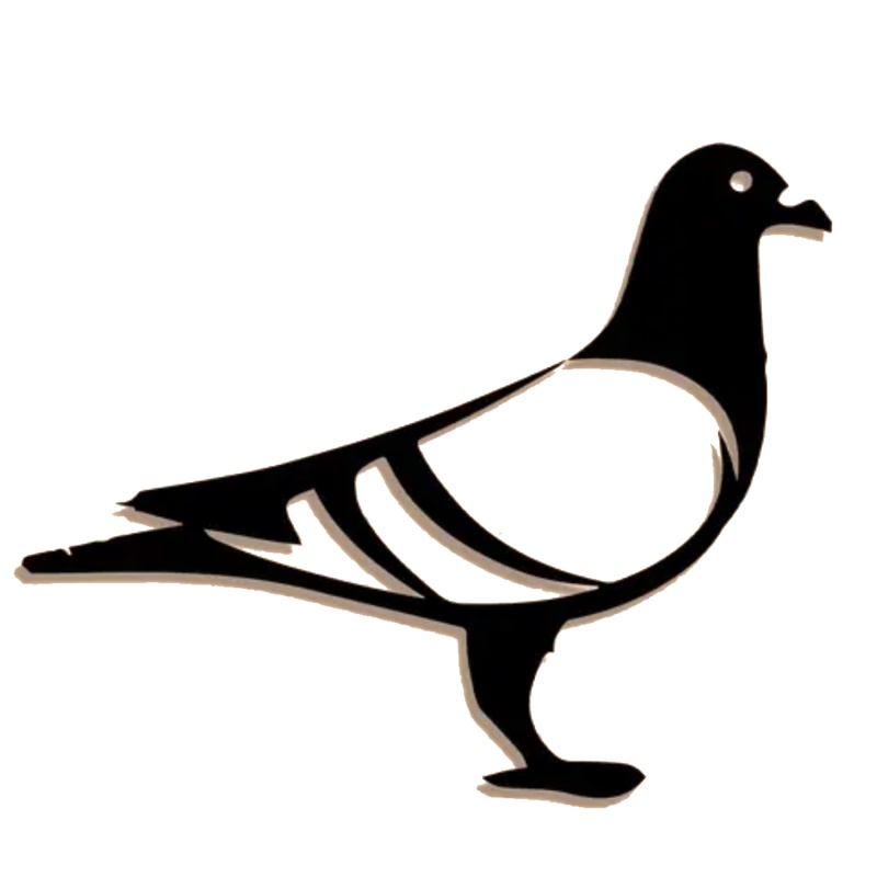 Standing Metal Pigeon pigeons.co.uk