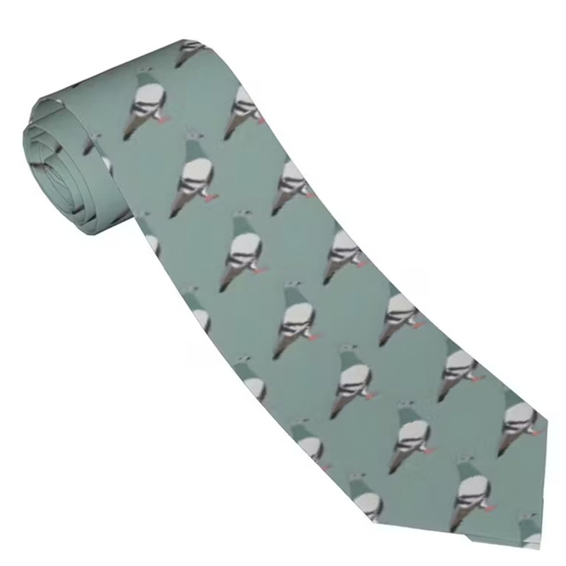Pigeon Tie - Bird Print Over Entire Tie pigeons.co.uk